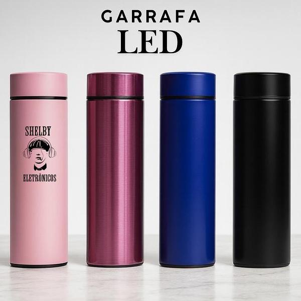 Garrafa térmica 500ml led na tampa | Shelby Eletronicos